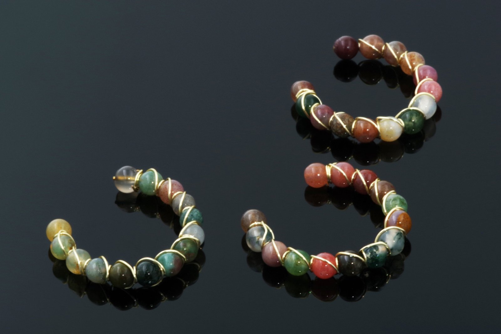 Open Ring with Multiple Crystals - www.Crystals.eu